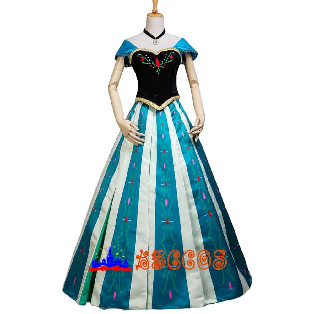 Frozen Princess Anna Printed style cosplay costume – ABCcosplay