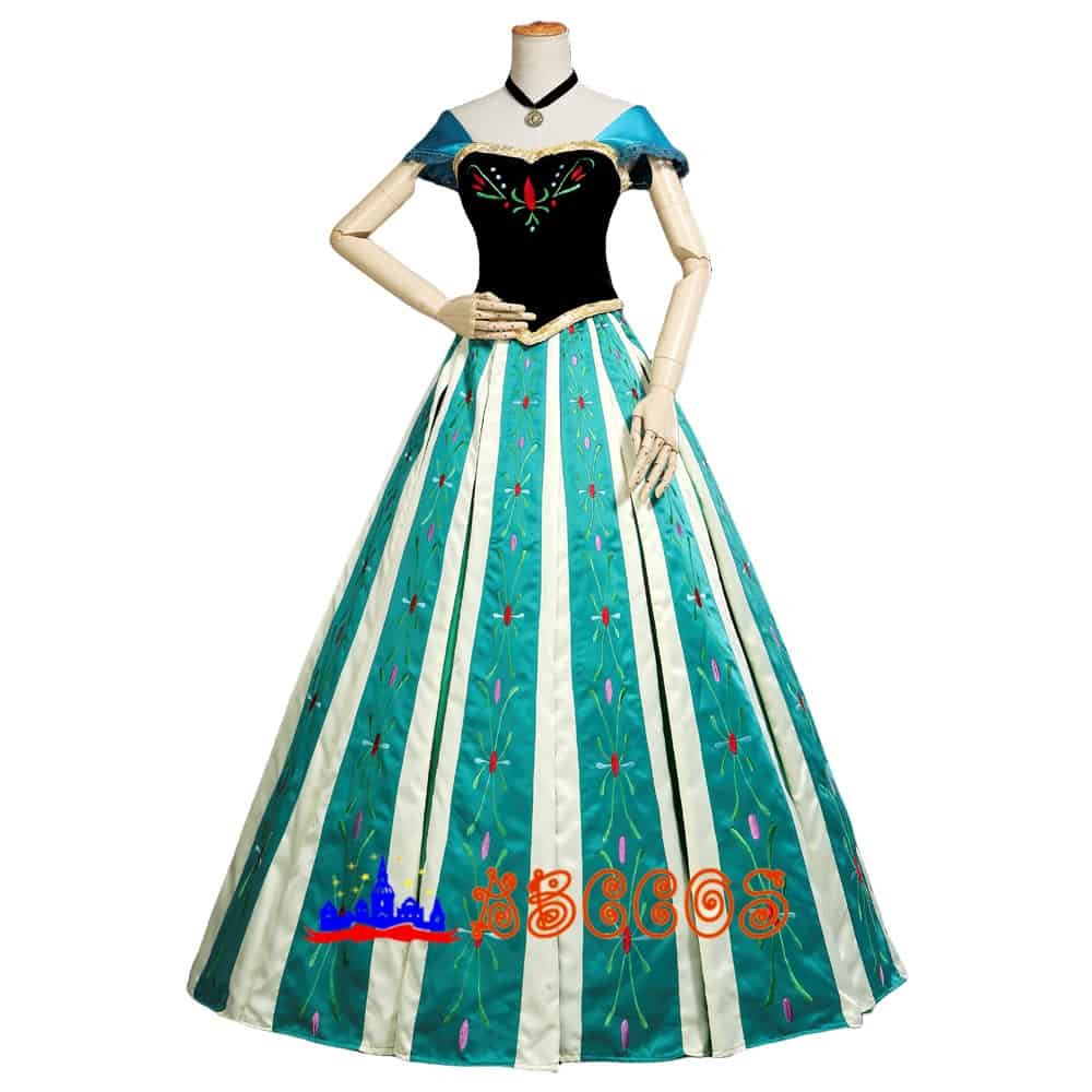 Frozen Princess Anna Embroidered style cosplay costume – ABCcosplay